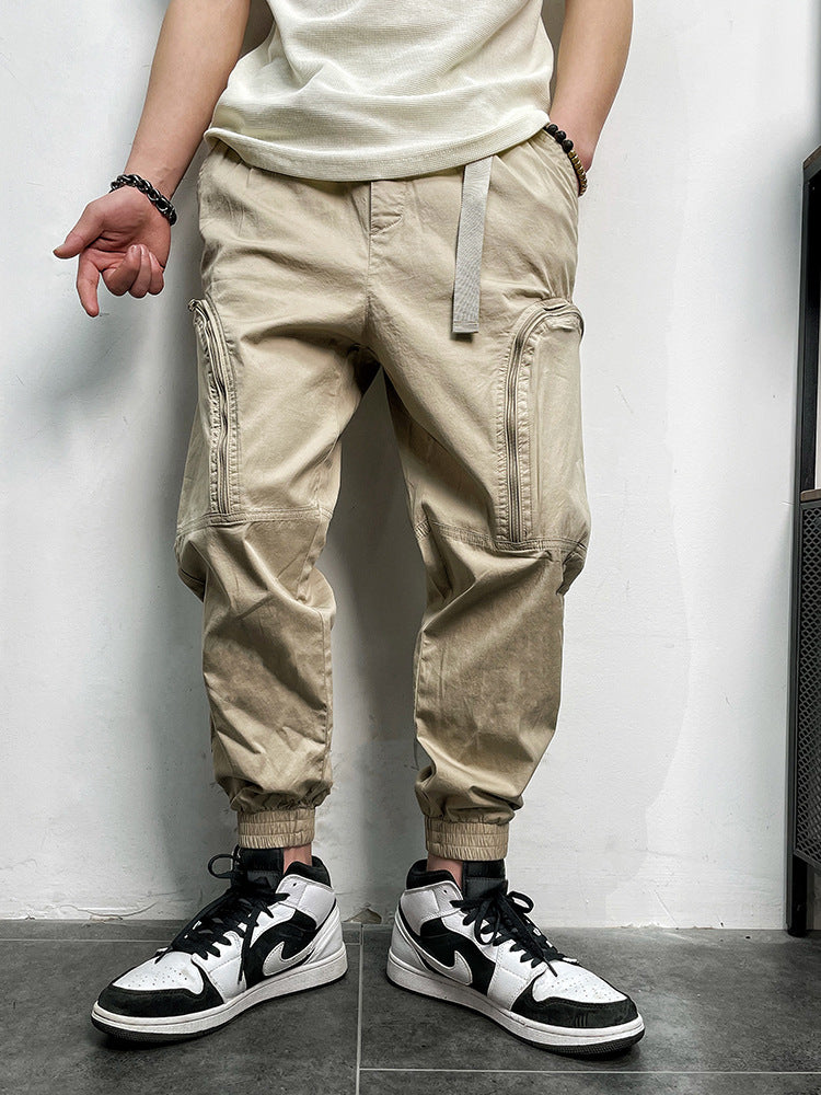 Cuffed Cargo Pants Summer Men 'S Trousers Workwear Casual Pants – Viqif